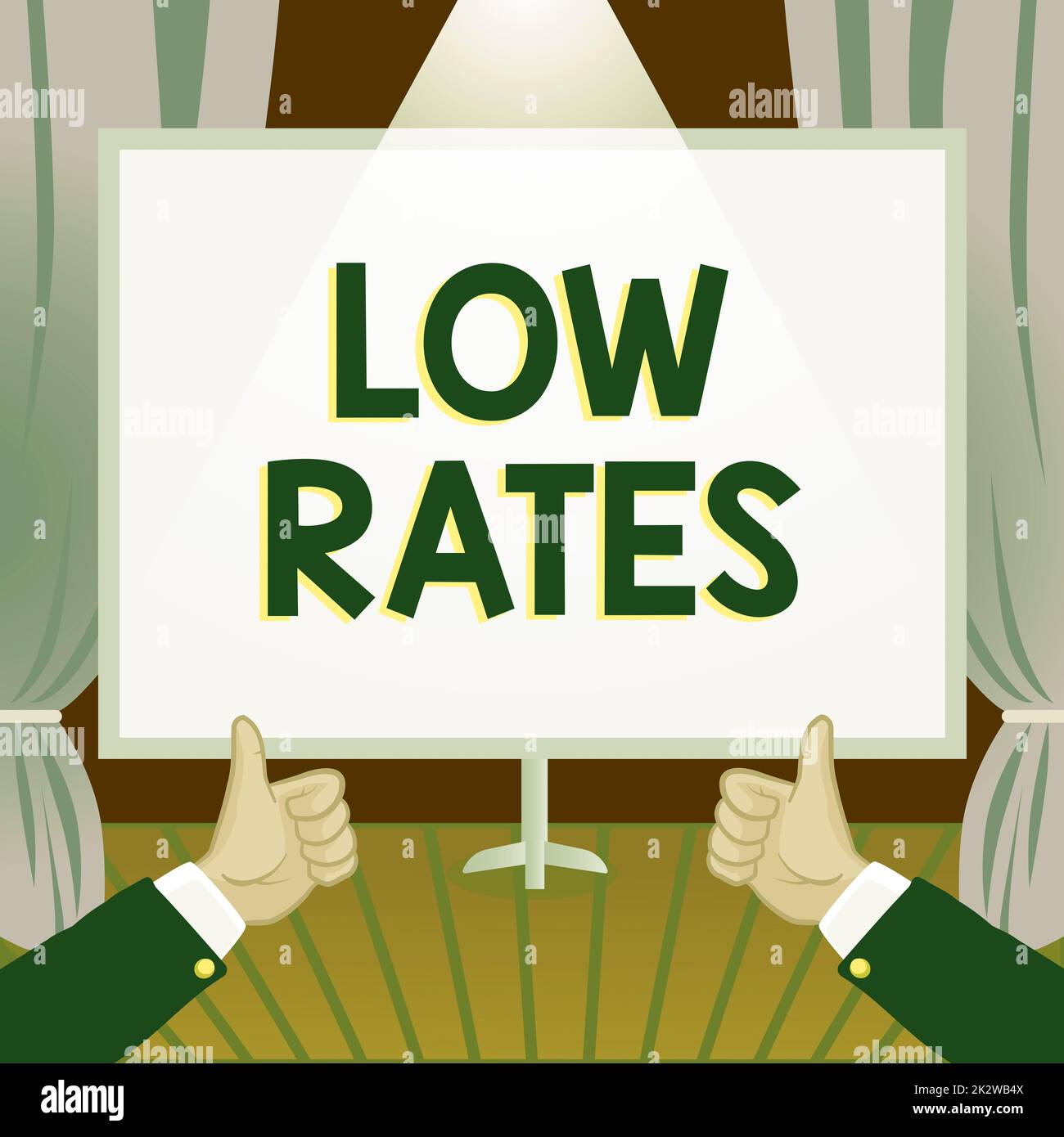 Inspiration showing sign Low Rates. Internet Concept A cost of an item ...