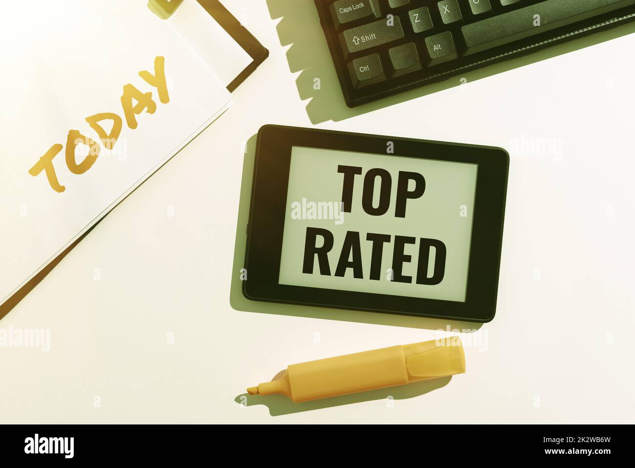 Handwriting text Top Rated. Business idea The high amount of a charge ...