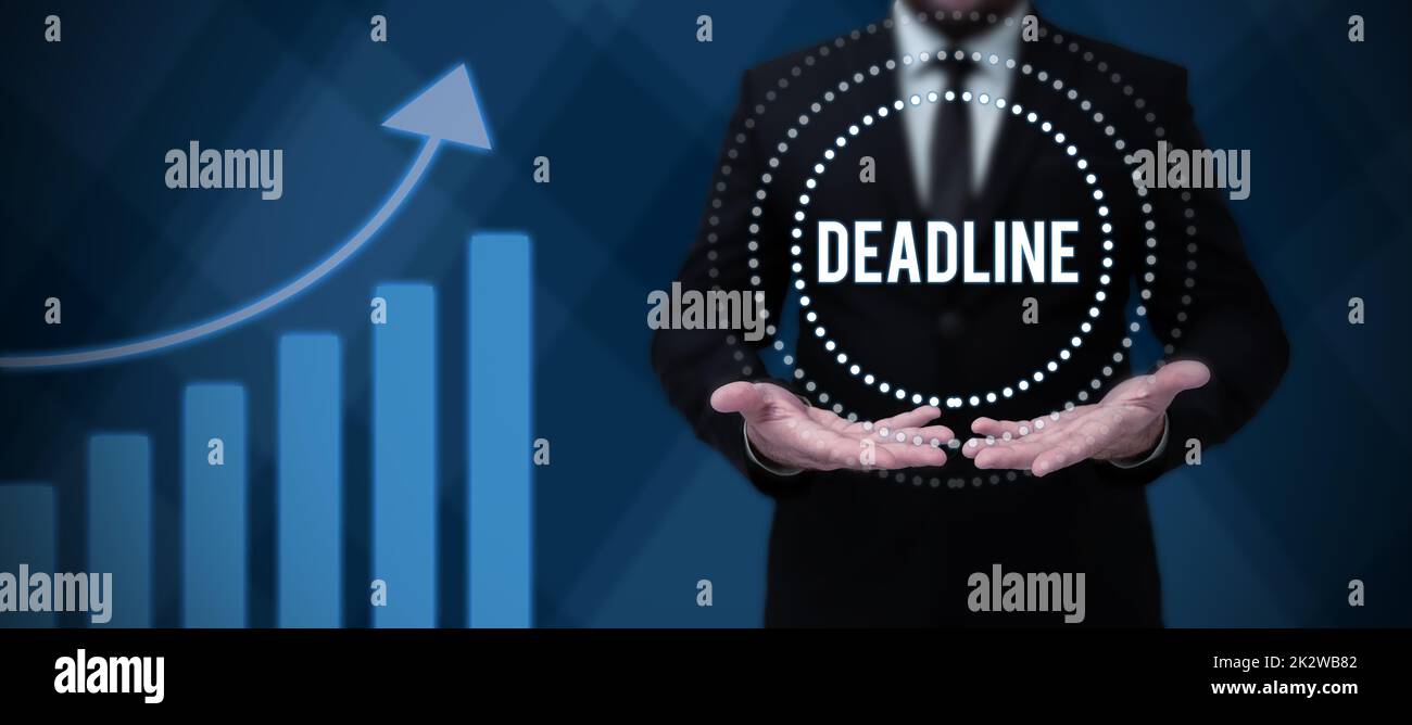 Text showing inspiration Deadline. Internet Concept Period of time by ...