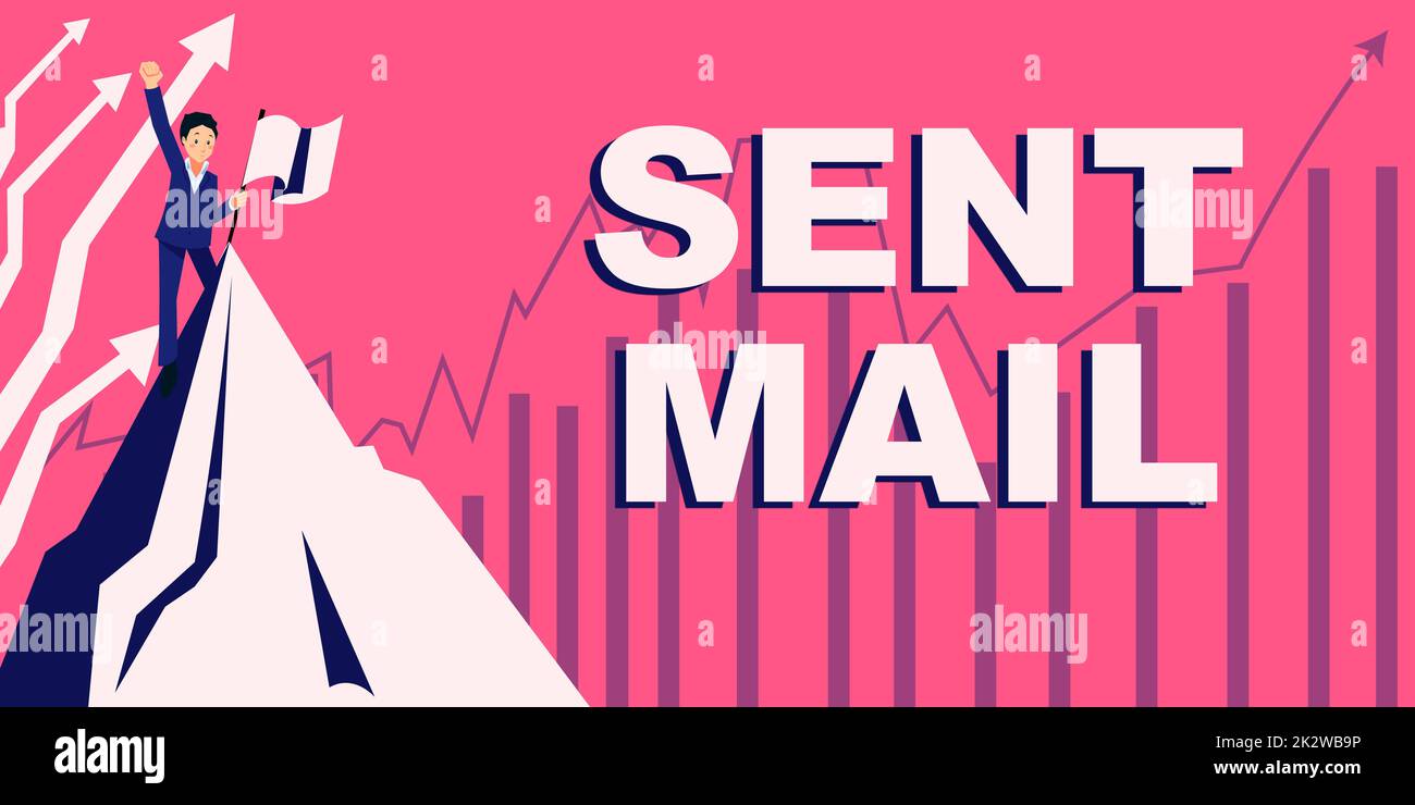 Handwriting text Sent Mail. Conceptual photo Event where a letter to be ...