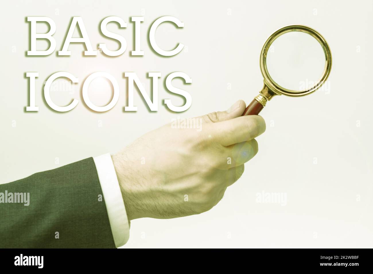 Text sign showing Basic Icons. Business idea pictogram or ideogram ...