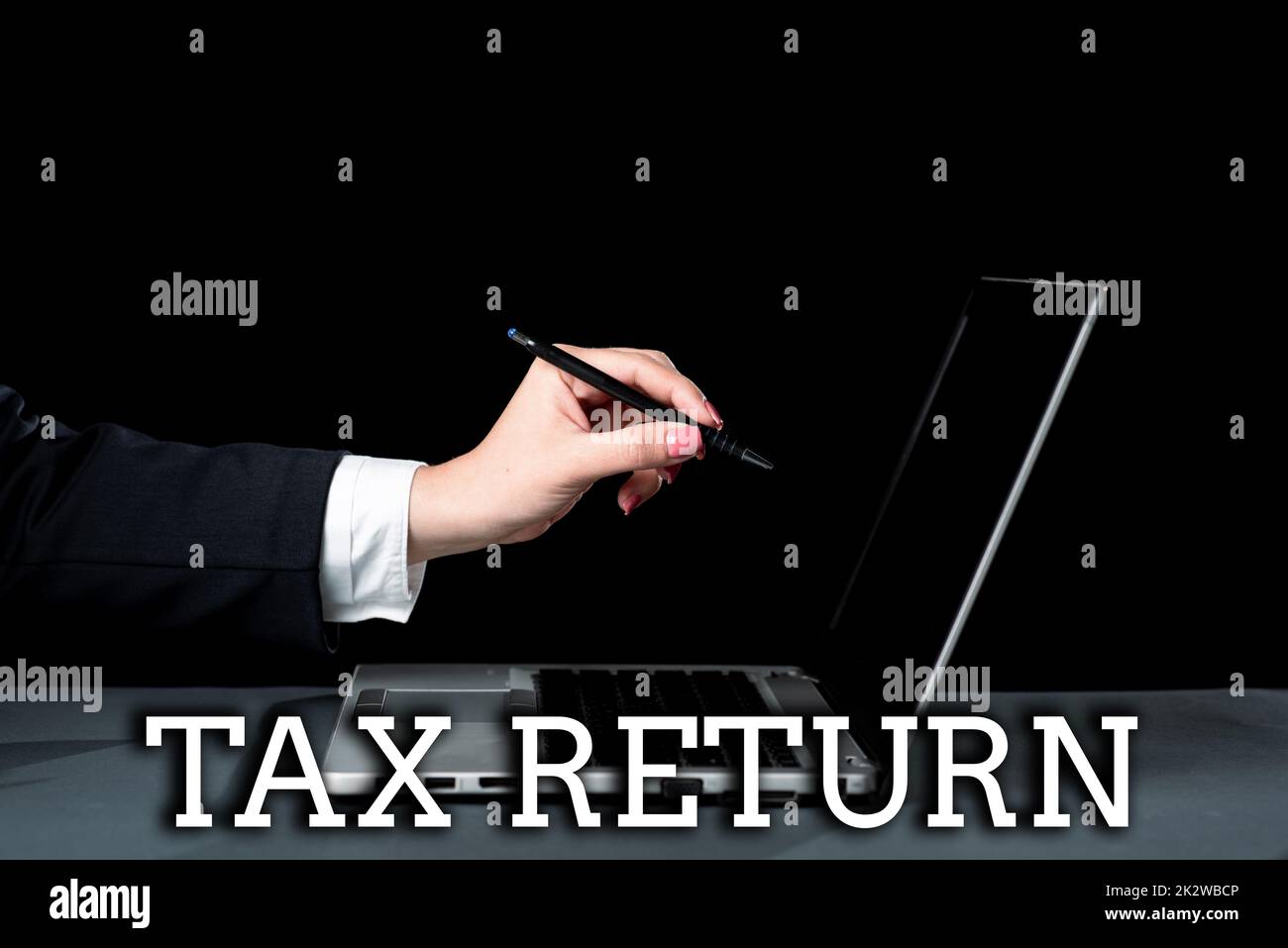 Sign displaying Tax Return. Conceptual photo which taxpayer makes ...