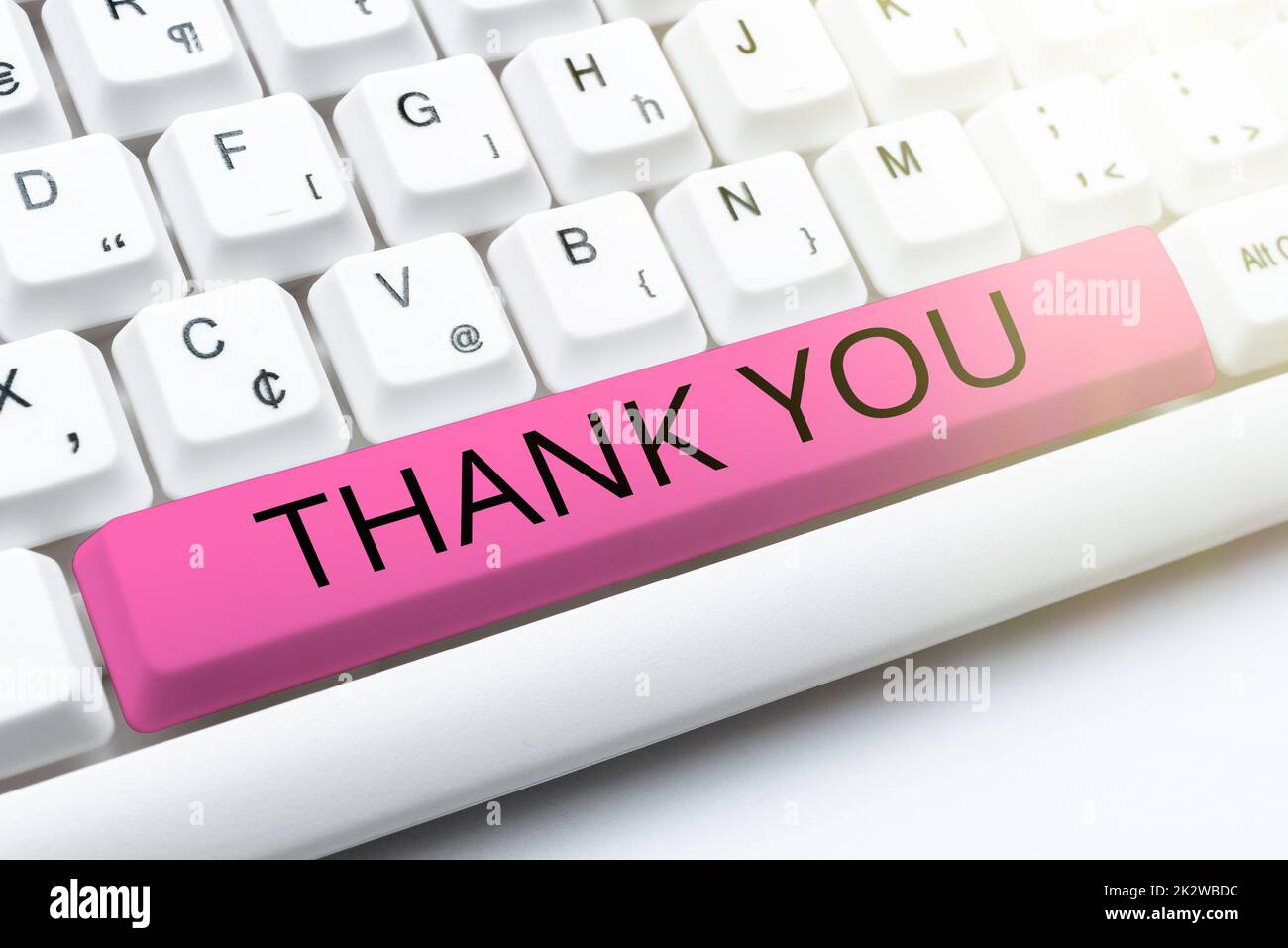 Sign displaying Thank You. Business approach replaying on something ...