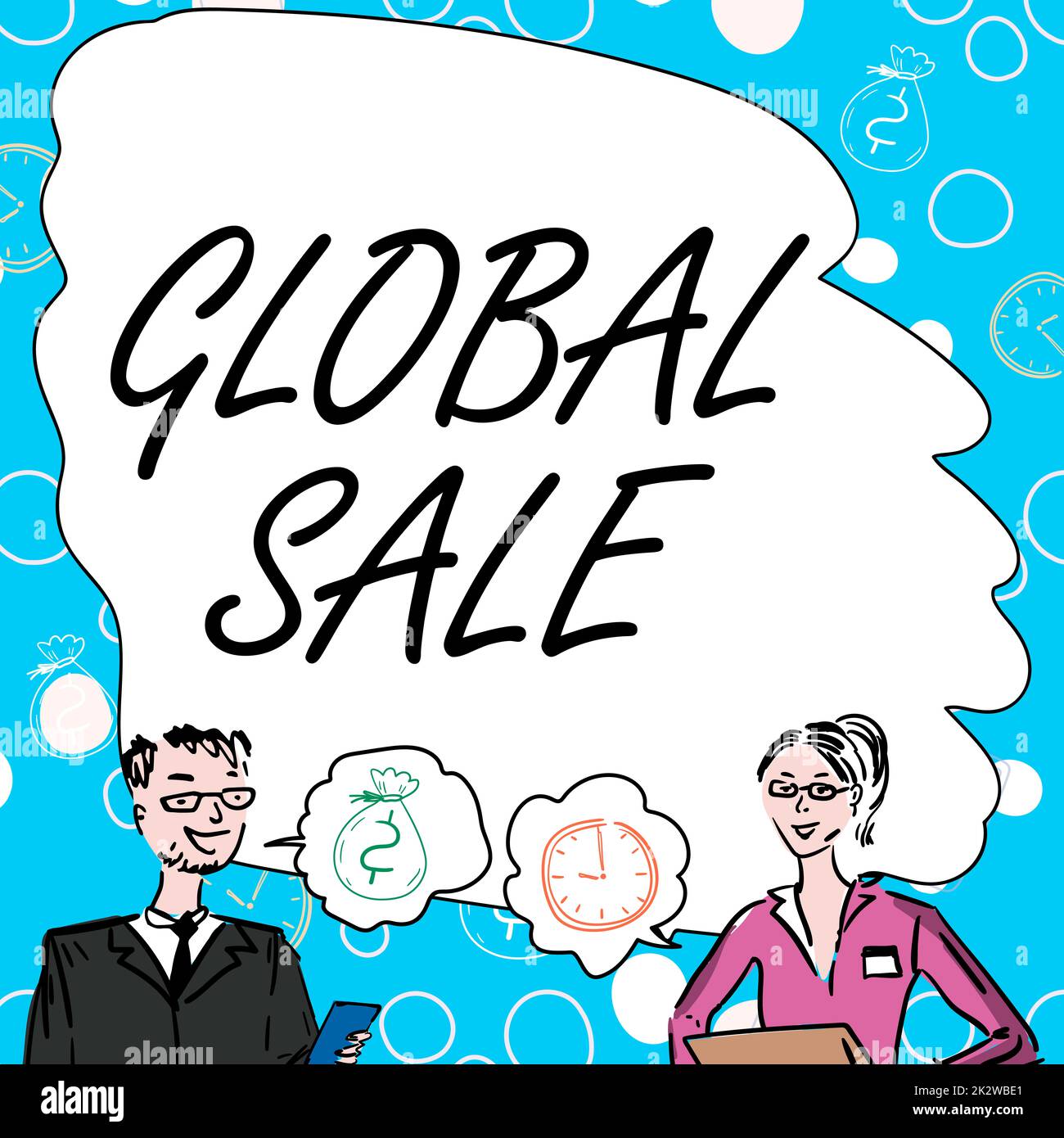 Handwriting text Global Sale. Conceptual photo managers operations for ...