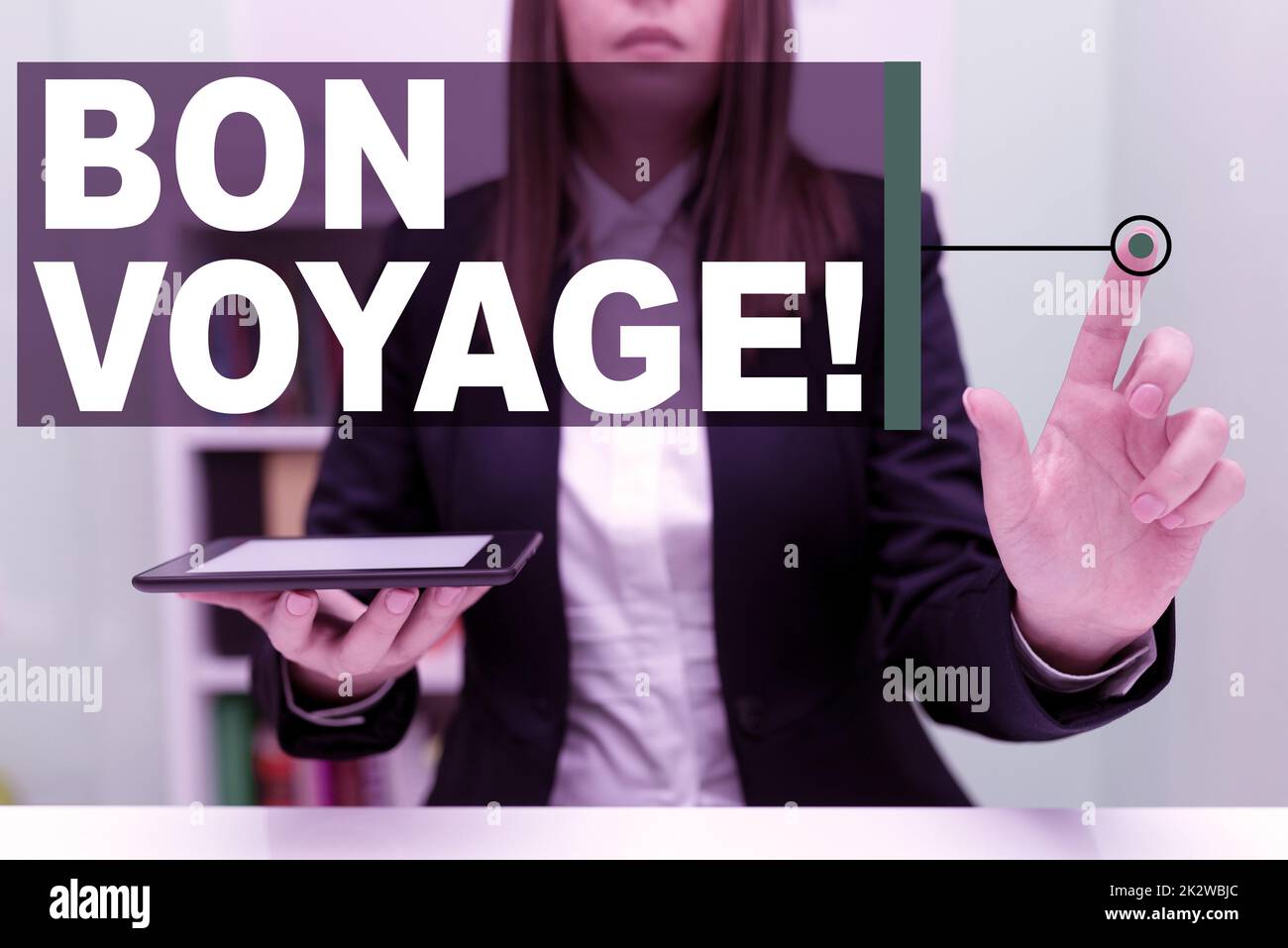 Hand writing sign Bon Voyage. Word Written on used express good wishes ...