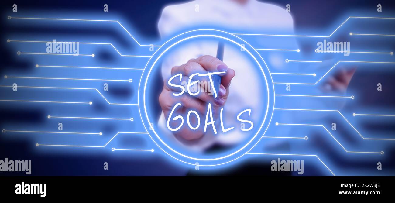 Writing displaying text Set Goals. Conceptual photo Defining or ...