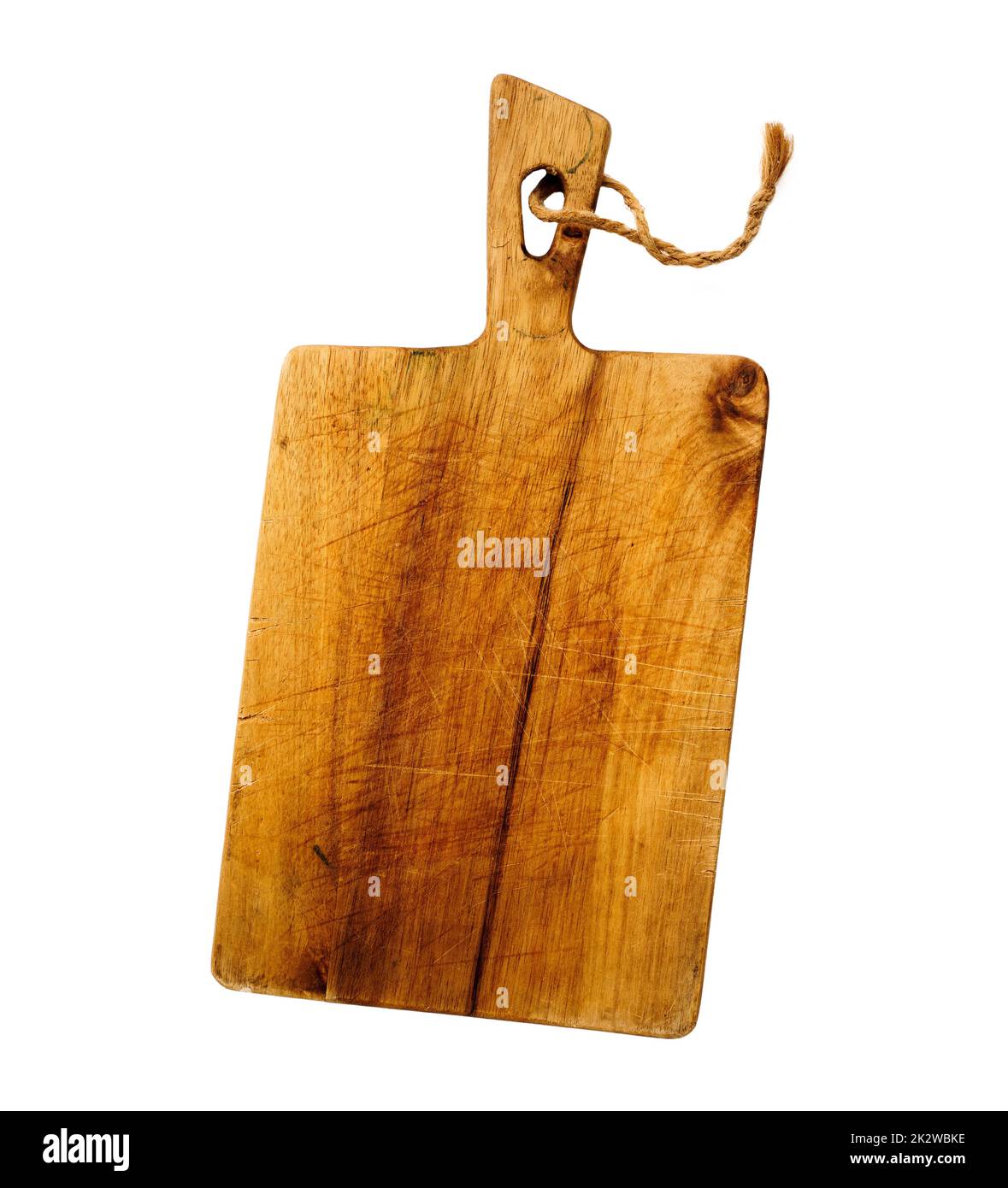 Wooden cutting board, handmade wood cutting board isolated on white ...