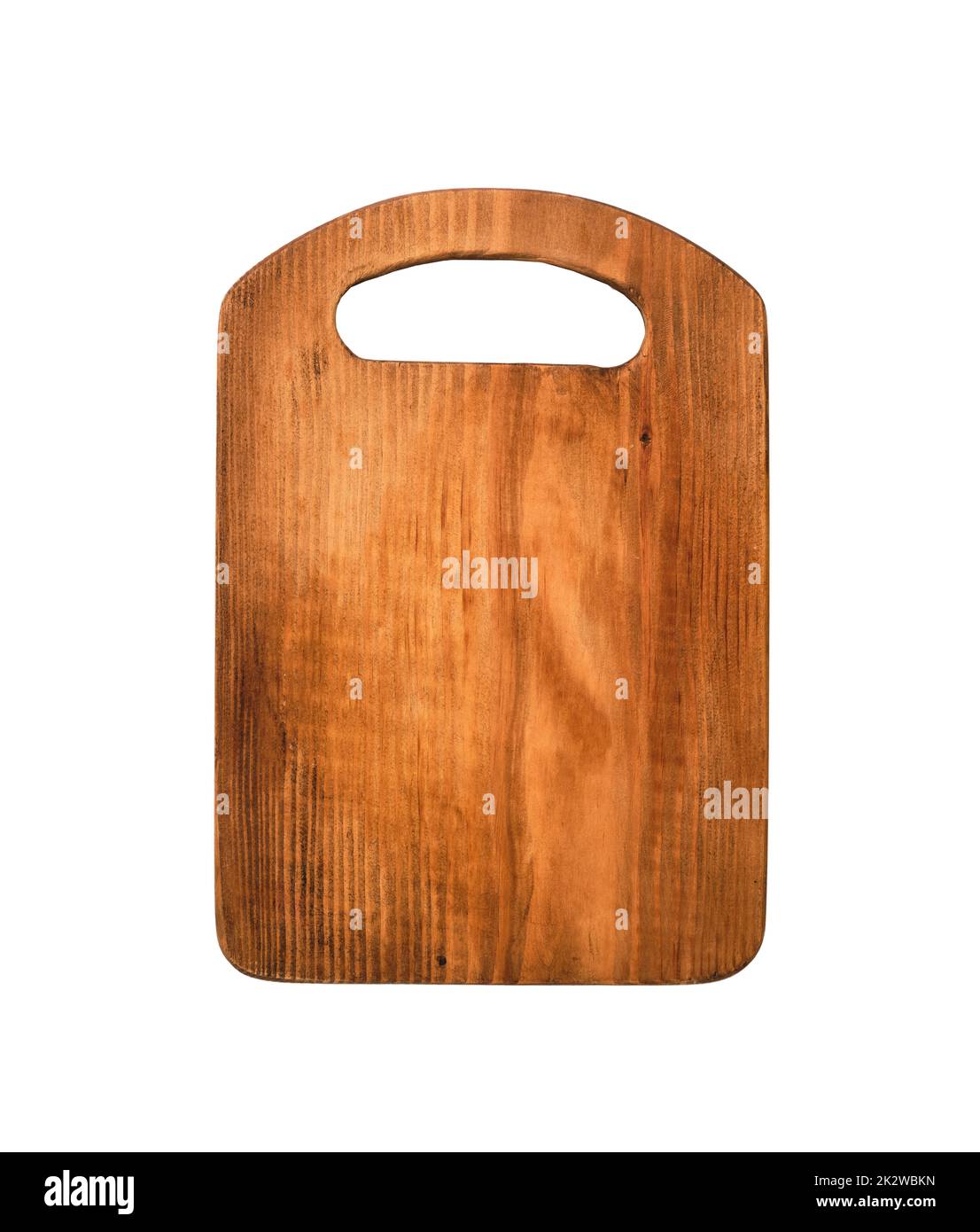 Wooden cutting board, handmade wood cutting board isolated on white ...