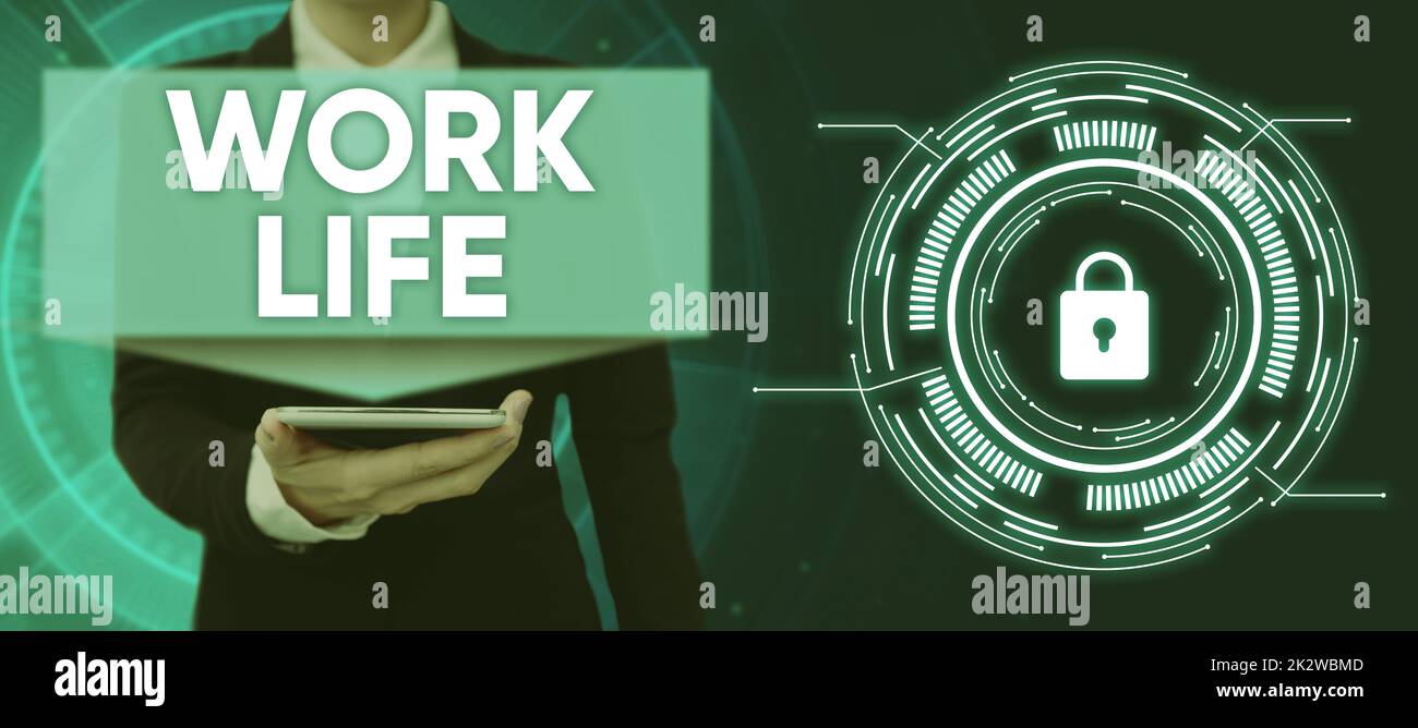 Handwriting text Work Life. Business concept An everyday task to ern ...