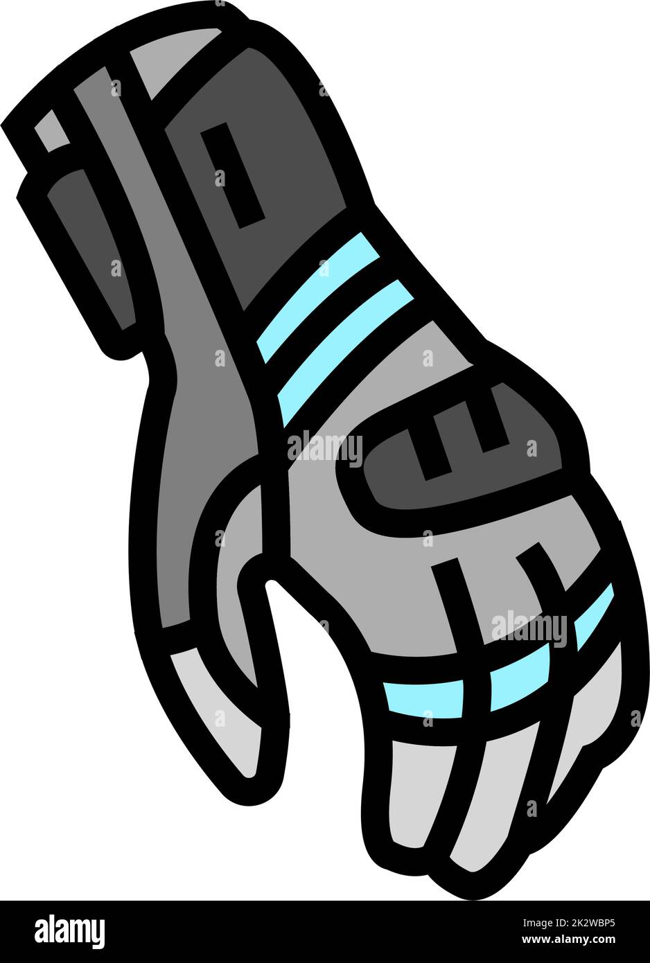 Black motorcycle gloves Stock Vector Images - Alamy