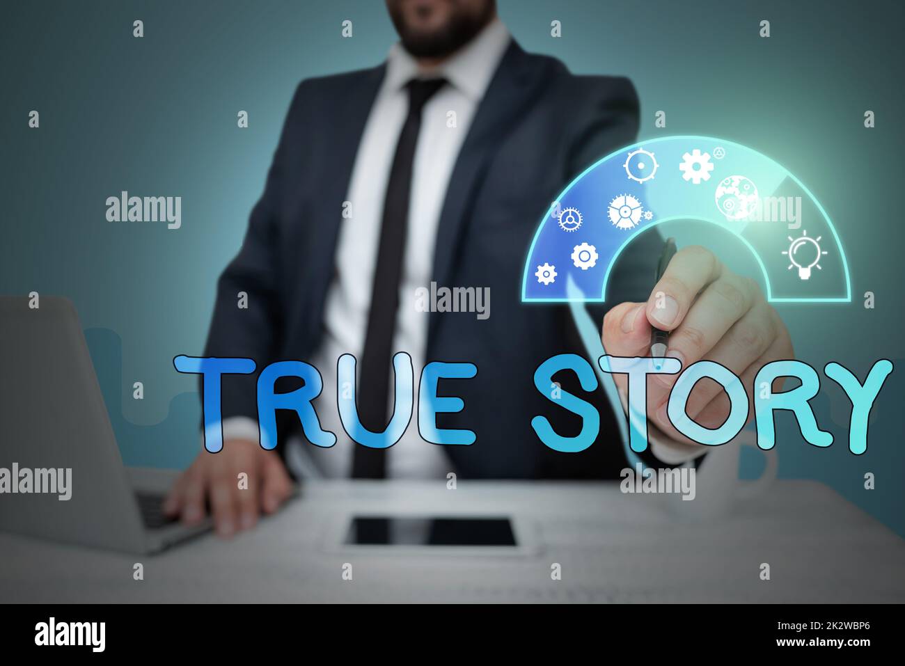 Conceptual caption True Story. Business idea The day to day experiences ...