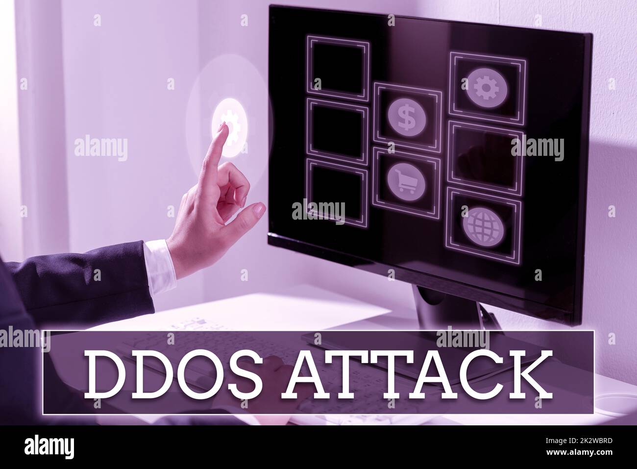 Hand writing sign Ddos Attack. Internet Concept perpetrator seeks to ...