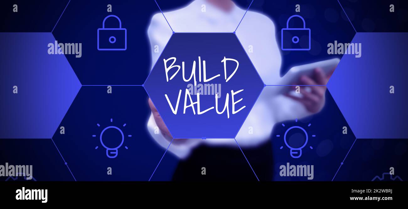 Handwriting Text Build Value Business Approach Efficient Enough Way