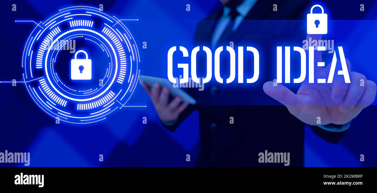 Conceptual display Good Idea. Internet Concept State of human brain to ...