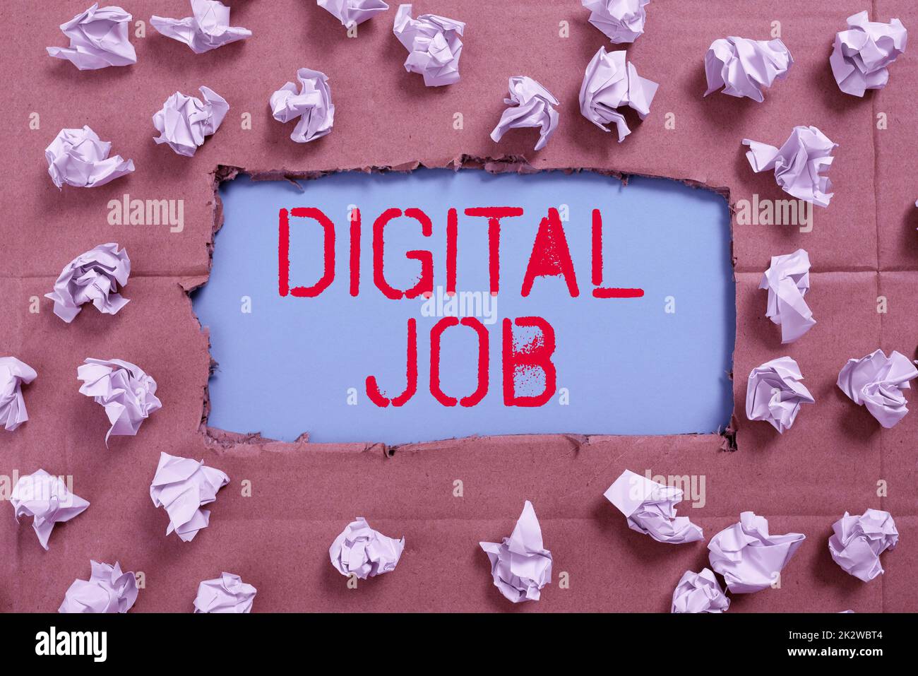 Hand writing sign Digital Job. Internet Concept get paid task done ...