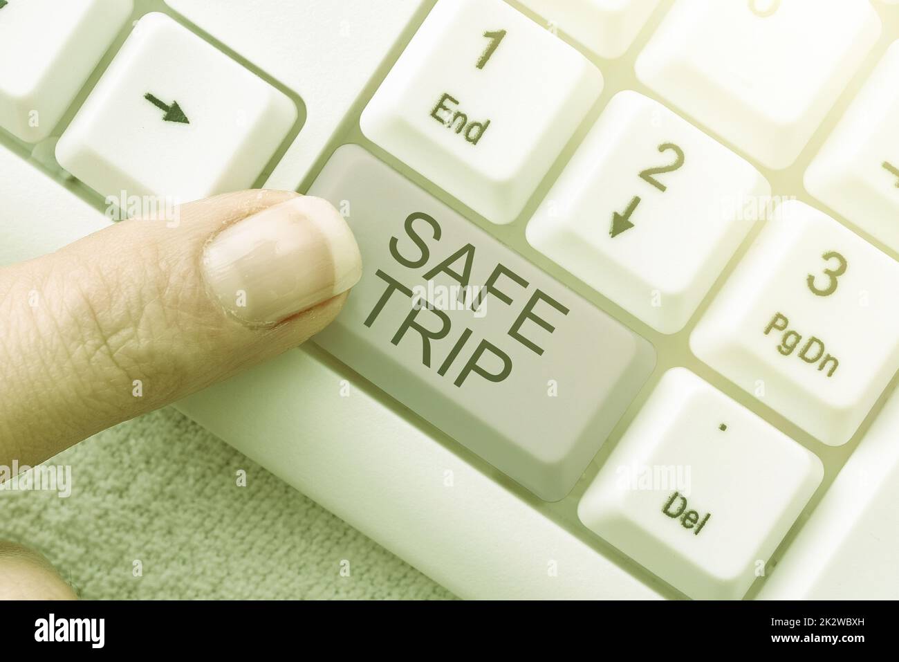 Conceptual display Safe Trip. Word for wishing someone to reach his ...