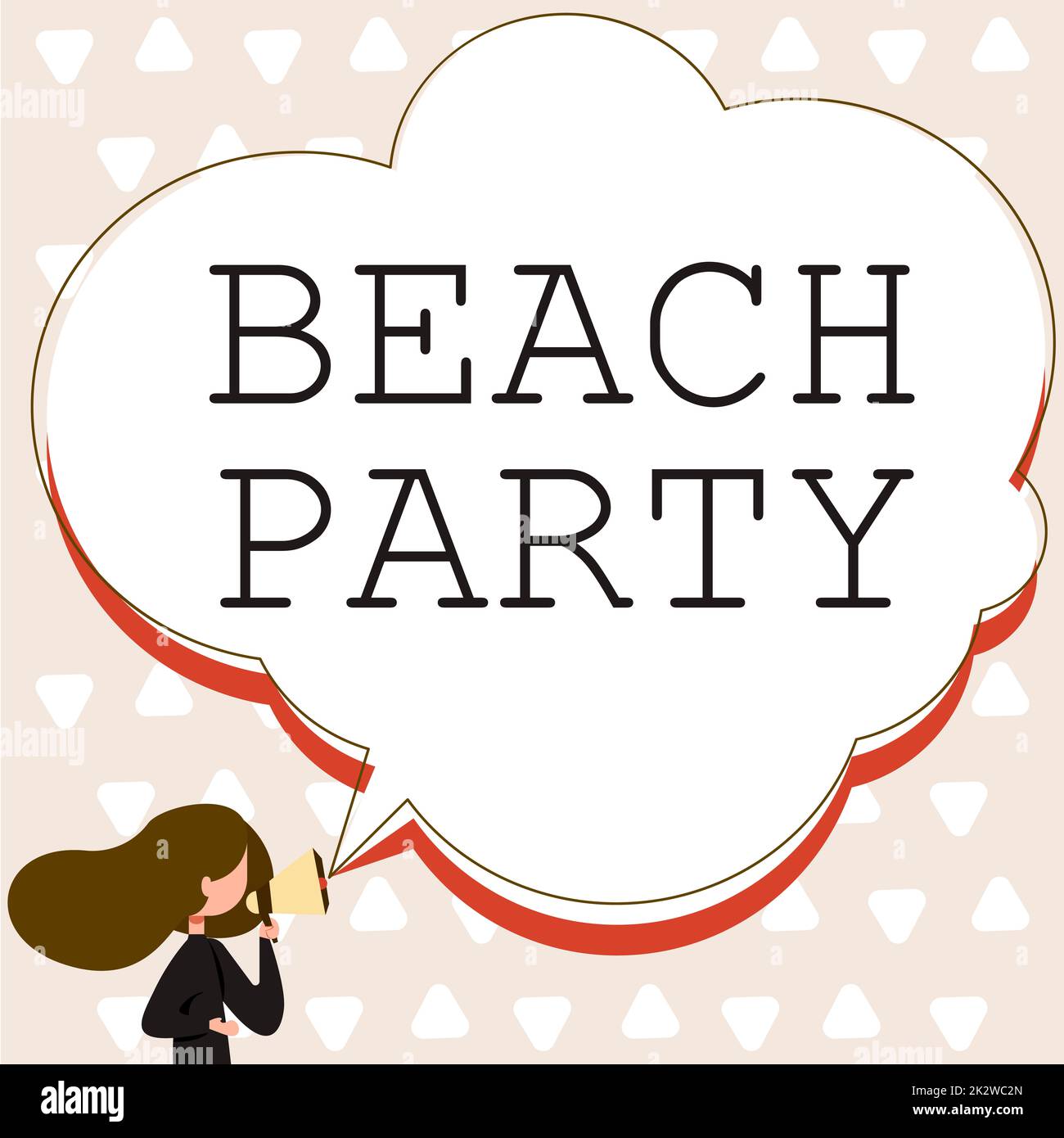 Sign displaying Beach Party. Business idea small or big festival held ...