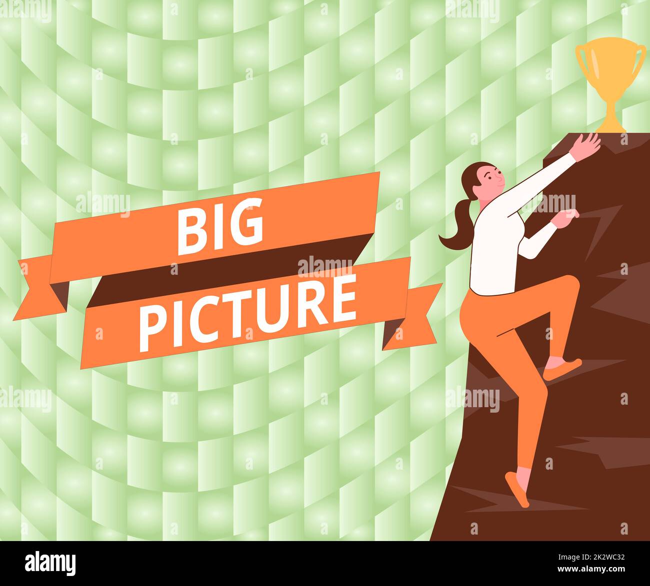 Text caption presenting Big Picture. Business approach most important ...
