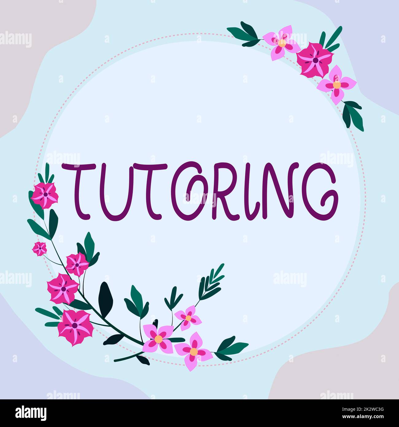 Writing displaying text Tutoring. Concept meaning An act of a person ...