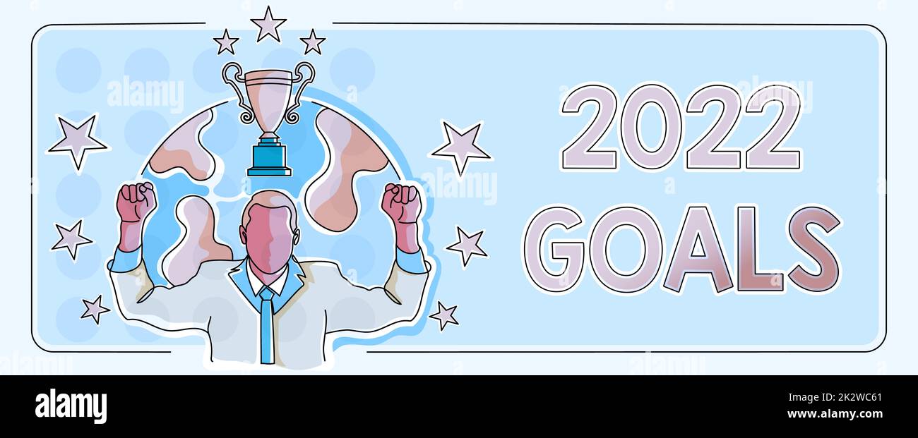 Inspiration showing sign 2022 Goals. Business overview A plan to do for ...