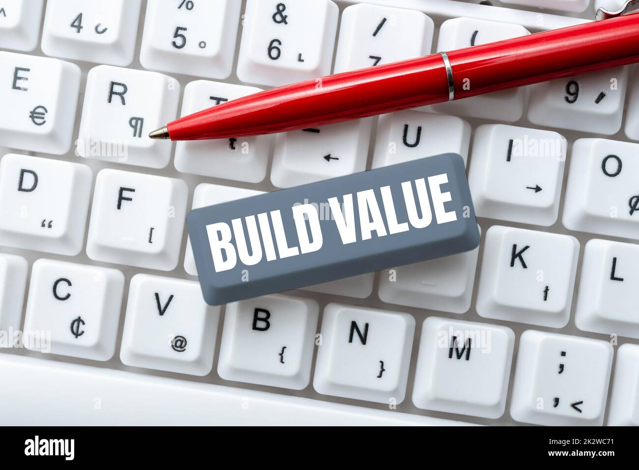 Text showing inspiration Build Value. Business idea efficient enough way that it will generate ...