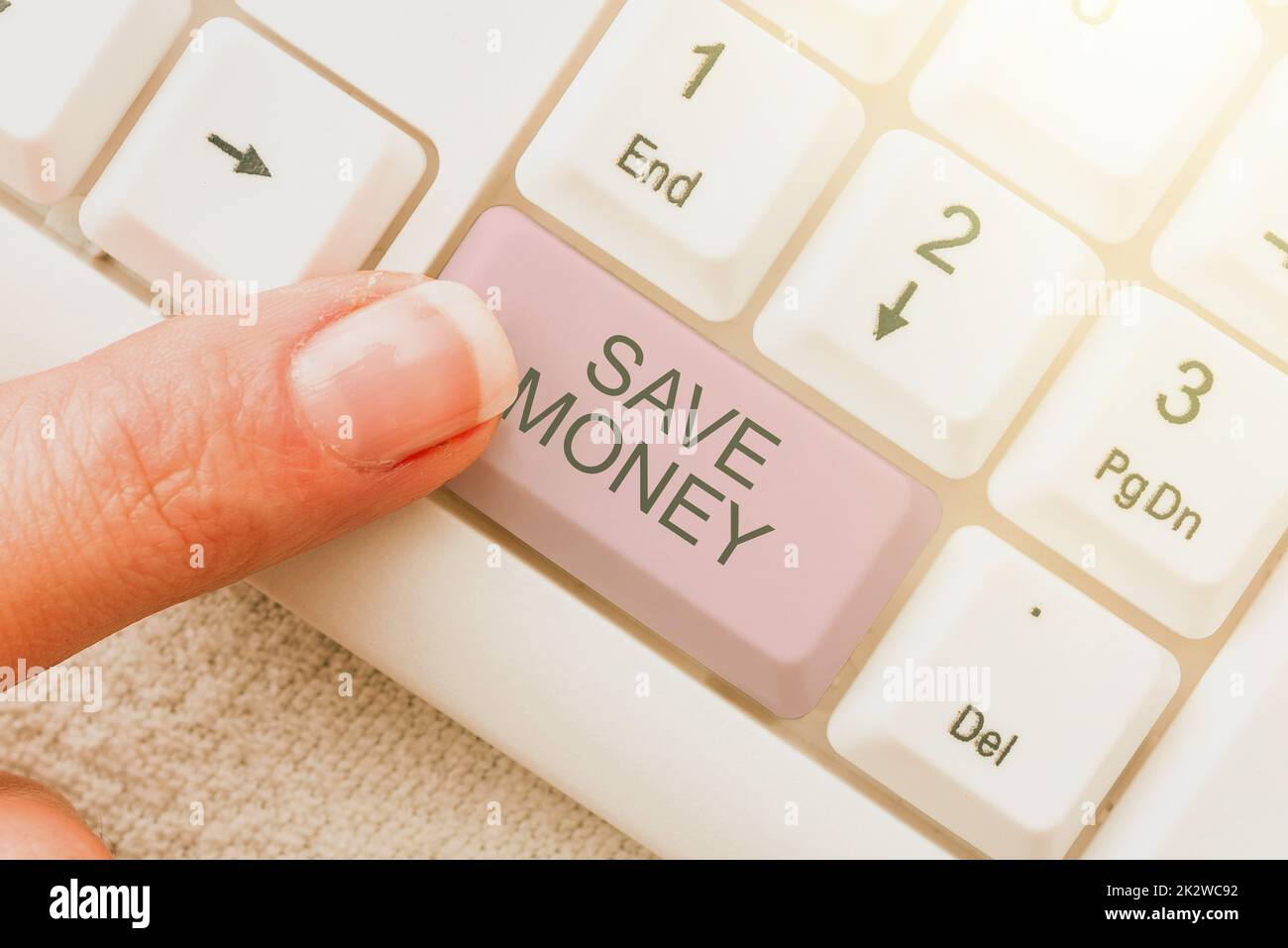 Text caption presenting Save Money. Conceptual photo store some of your ...