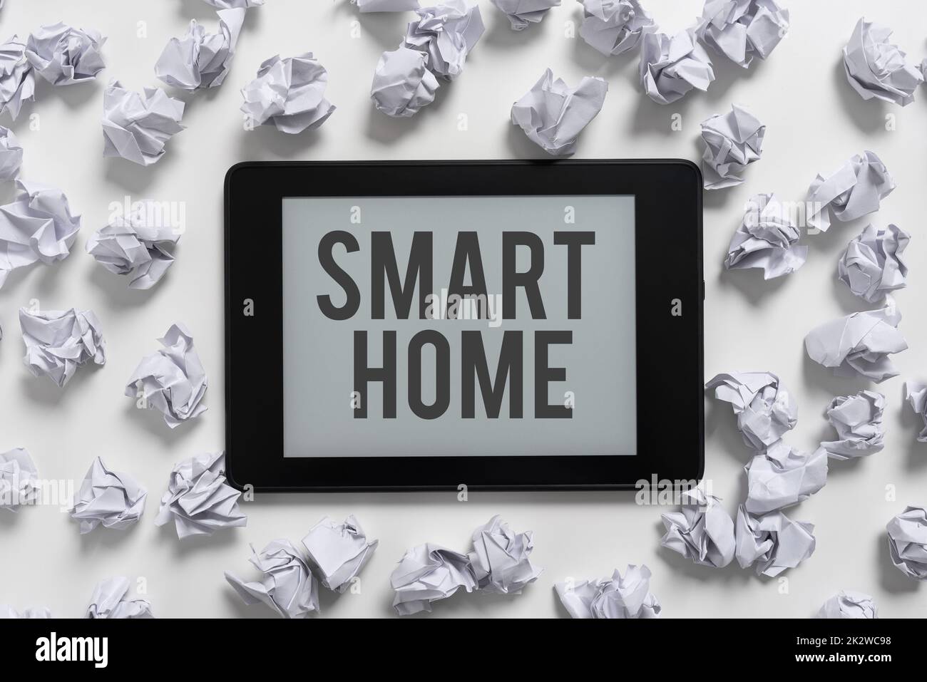Writing displaying text Smart Home. Word for automation system control ... Writing displaying text Smart Home. Word for automation system control ...