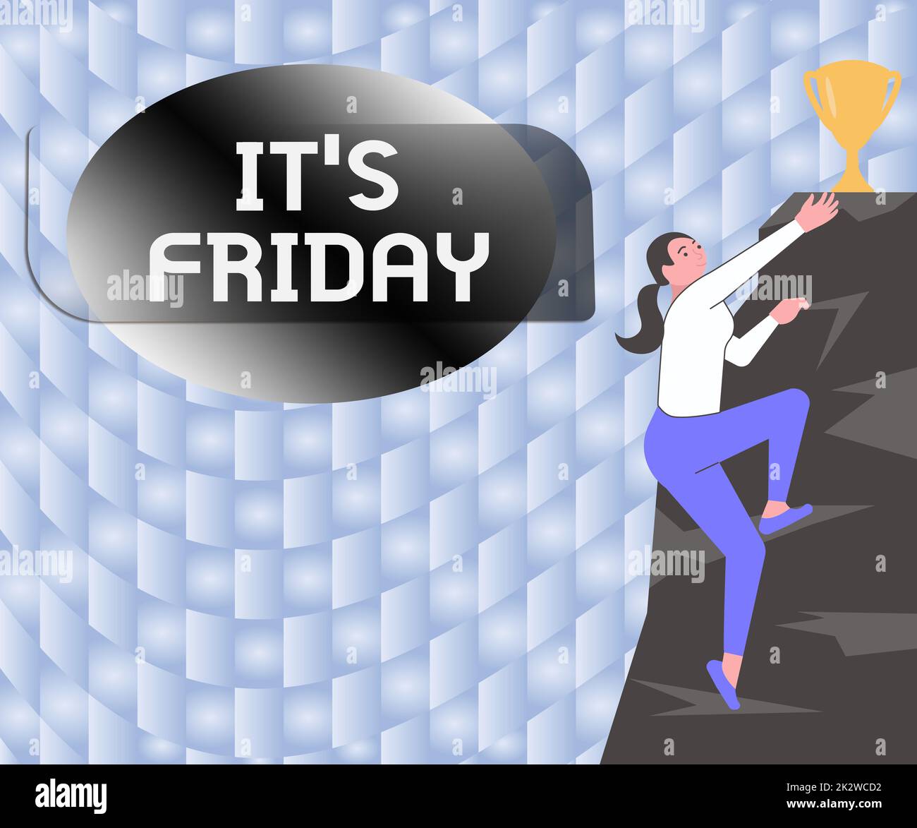 Text caption presenting It S Friday. Conceptual photo Last day of the ...