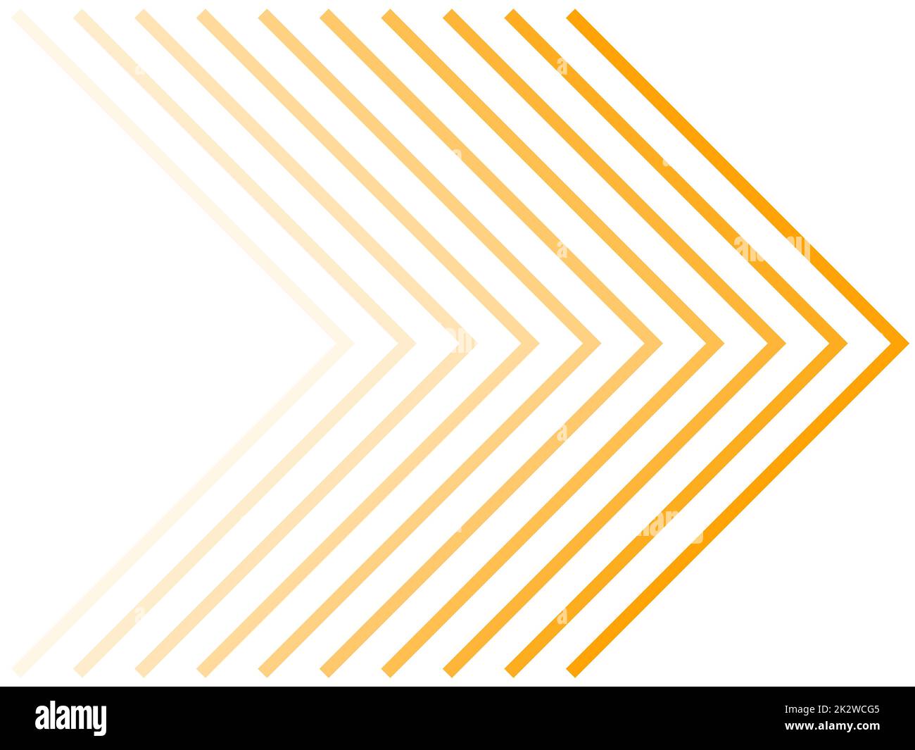 Orange arrow banner showing right direction Stock Photo - Alamy