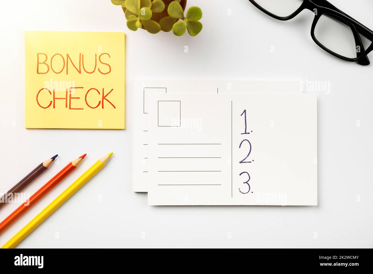 Text caption presenting Bonus Check. Word for something in addition to ...