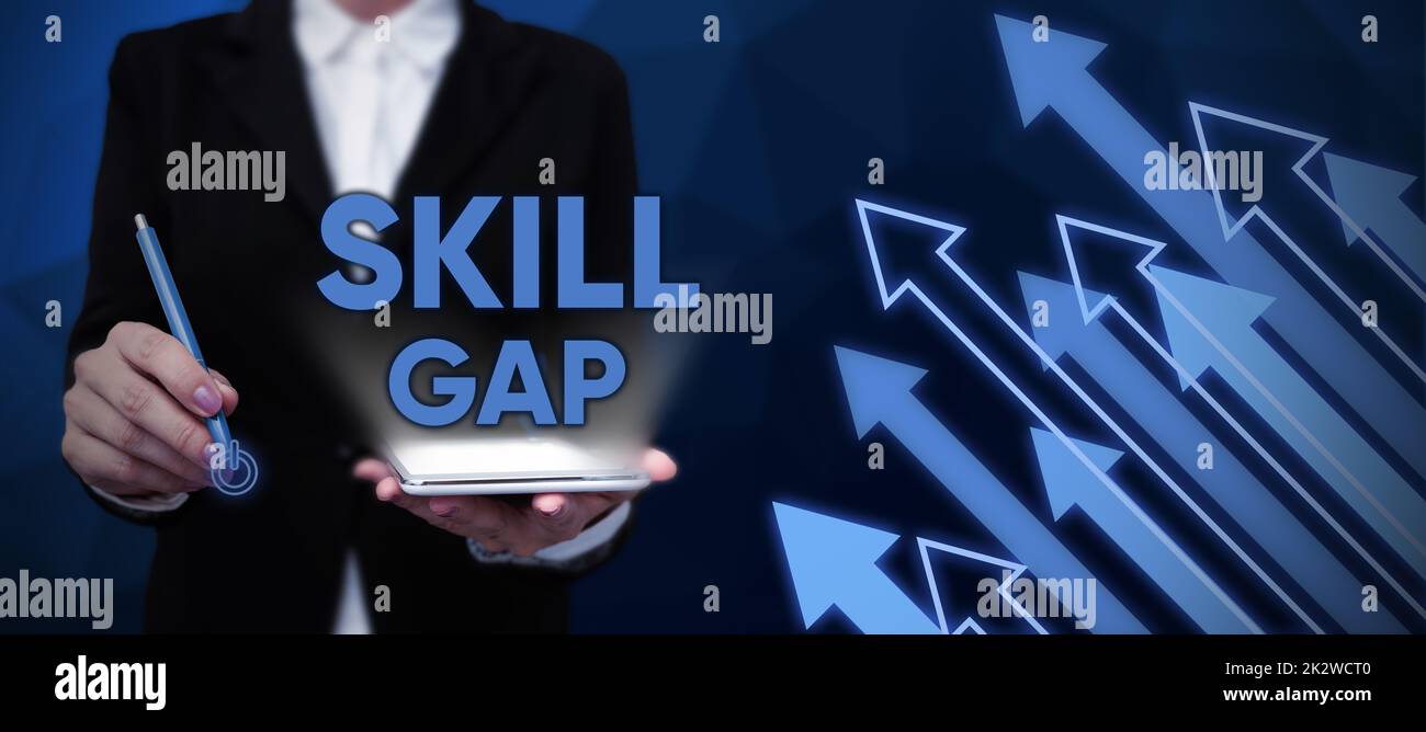 Conceptual caption Skill Gap. Business approach Refering to a person s ...