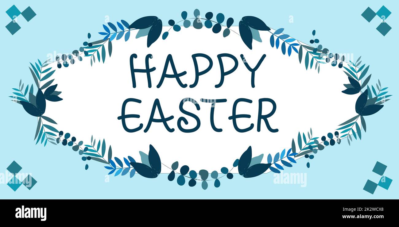 Conceptual display Happy Easter. Business concept Christian feast ...