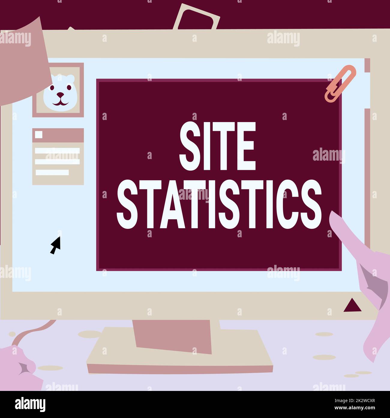 Handwriting text Site Statistics. Word for measurement of behavior of ...