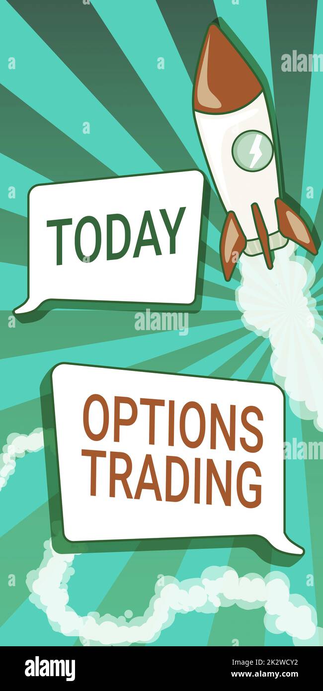 Sign displaying Options Trading. Conceptual photo Different options to ...