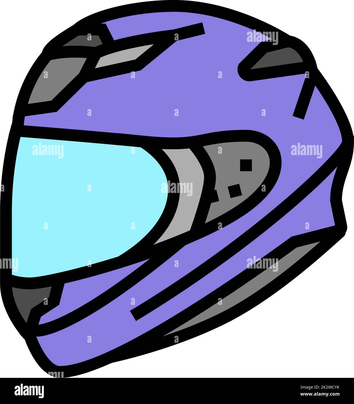 full face motorcycle helmet color icon vector illustration Stock Vector ...