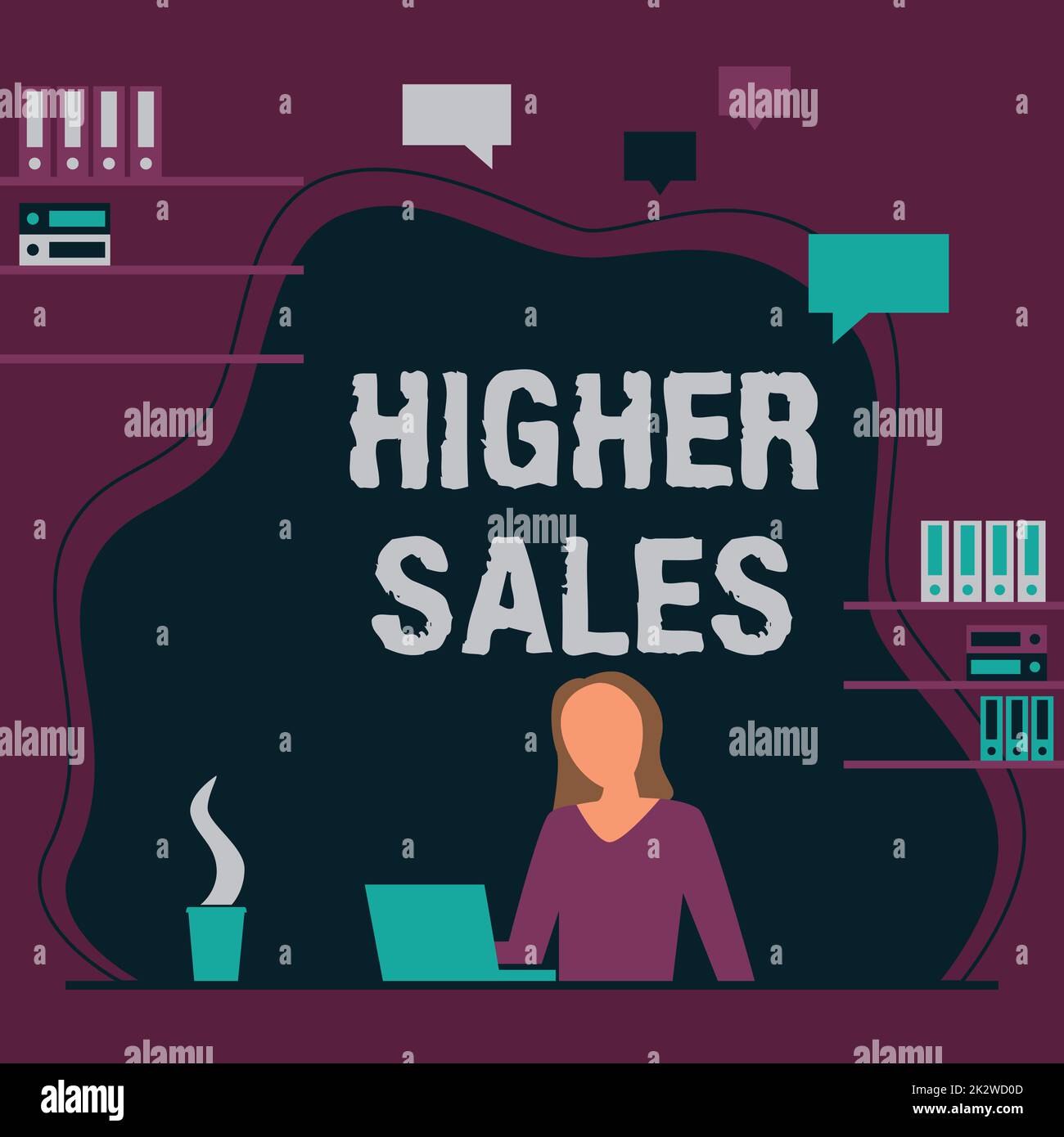 Sign displaying Higher Sales. Conceptual photo The average sold ...