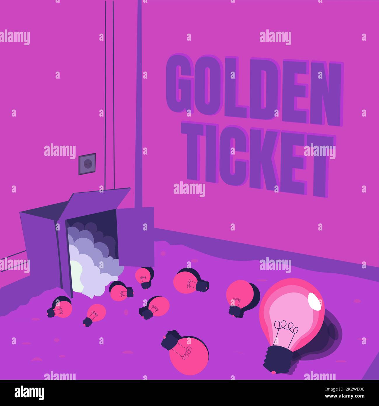 Sign displaying Golden Ticket. Business overview Rain Check Access VIP ...