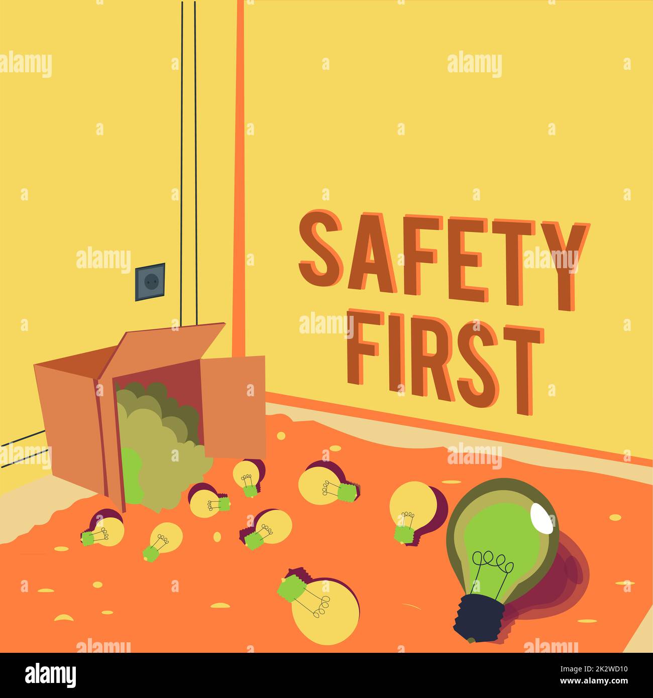 Inspiration showing sign Safety First. Conceptual photo Avoid any ...