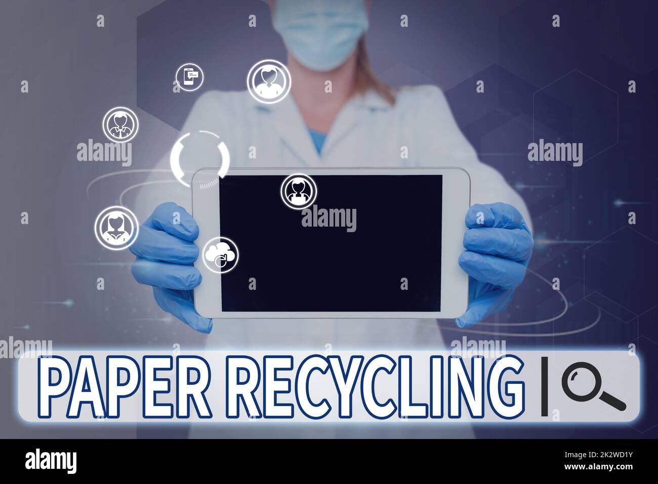 Sign displaying Paper Recycling. Business approach Using the waste ...