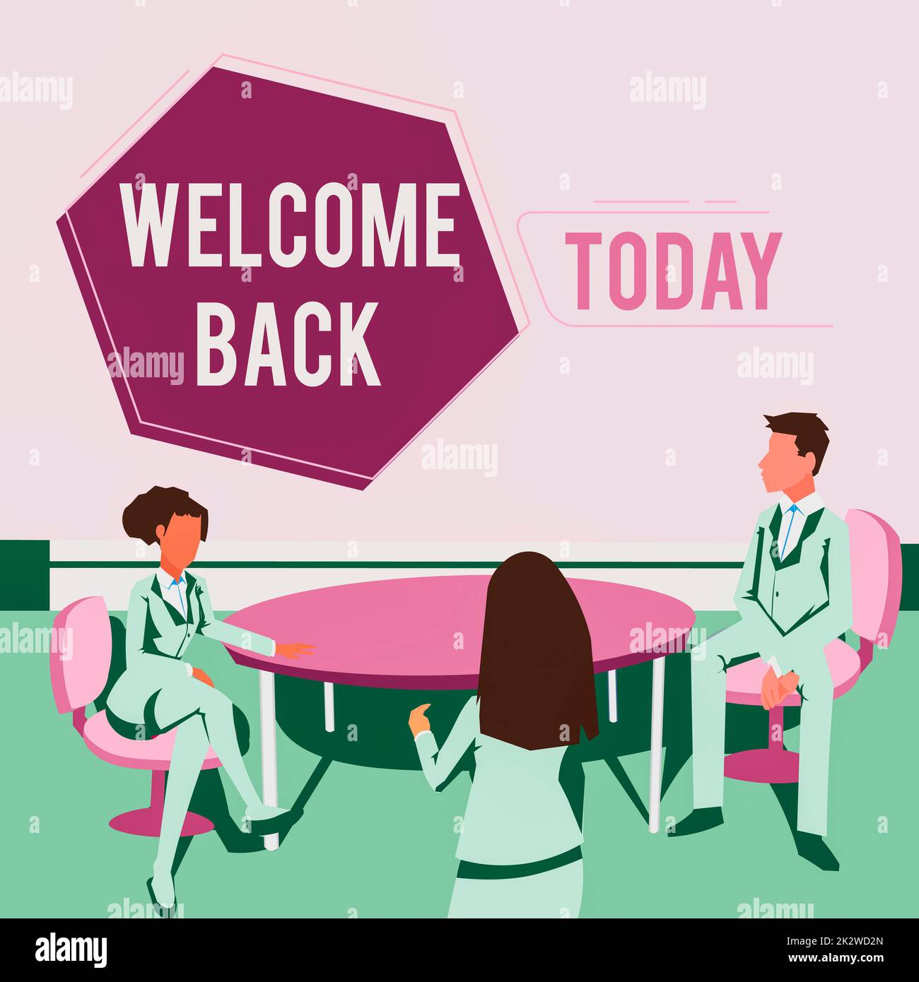 Sign displaying Welcome Back. Business concept Warm Greetings Arrived ...