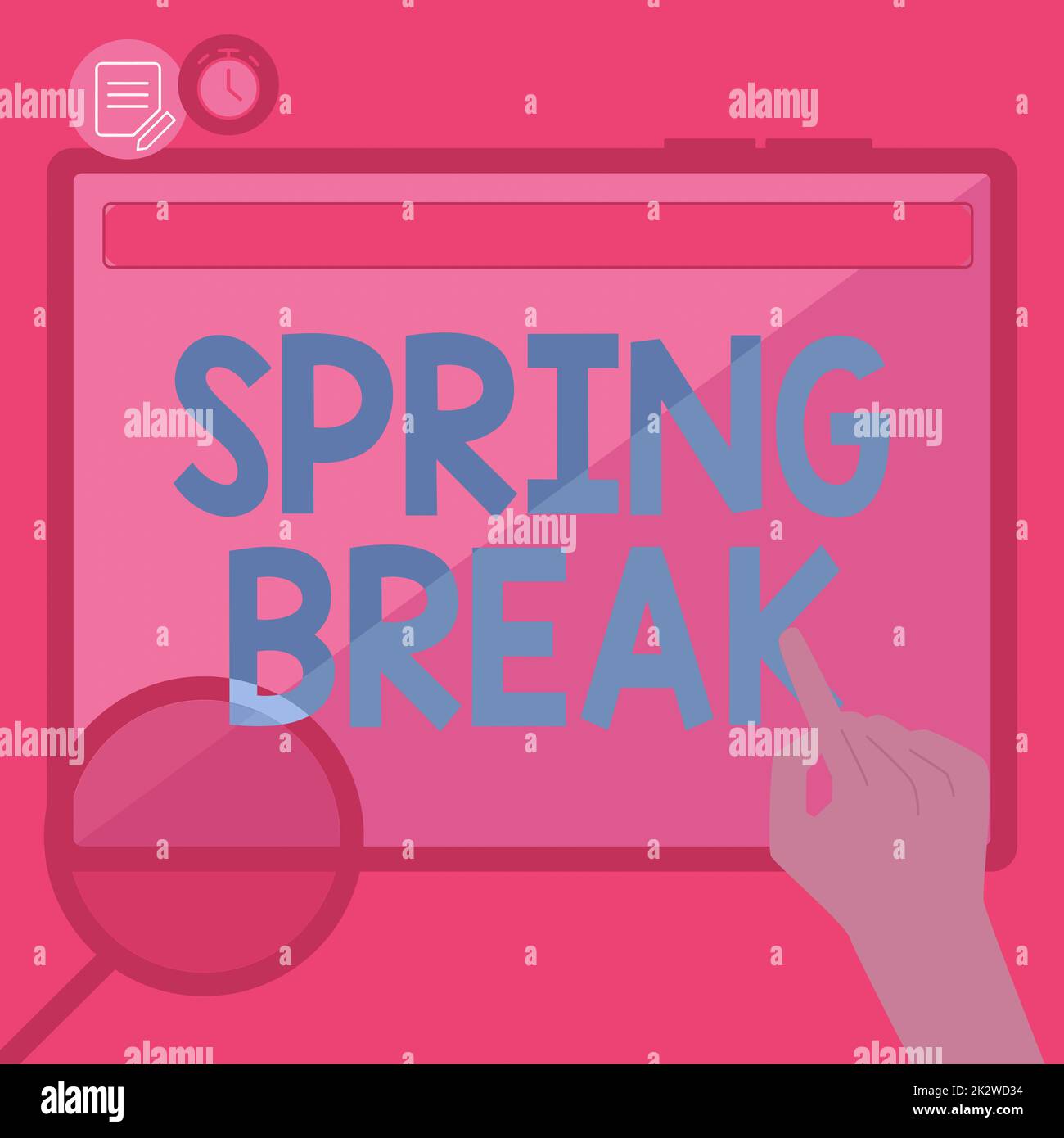 Text showing inspiration Spring Break. Internet Concept Vacation period ...