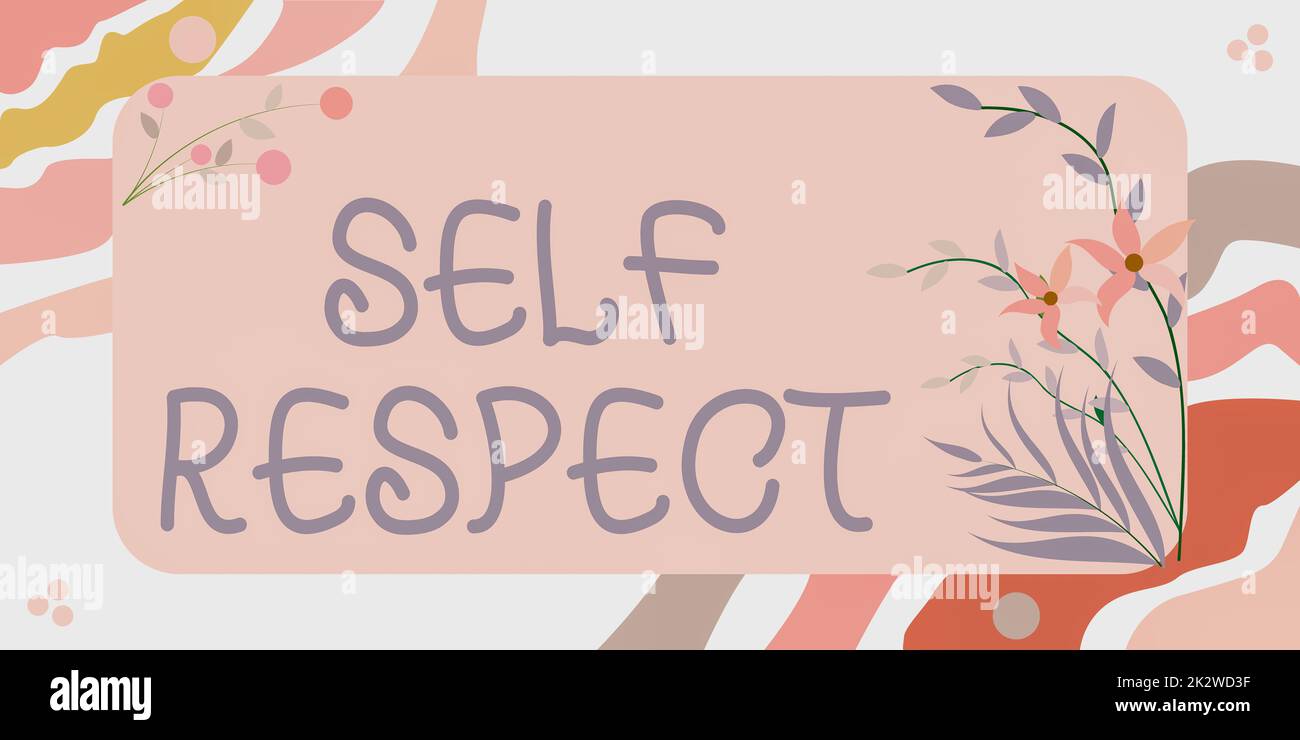 Conceptual caption Self Respect. Word Written on Pride and confidence ...