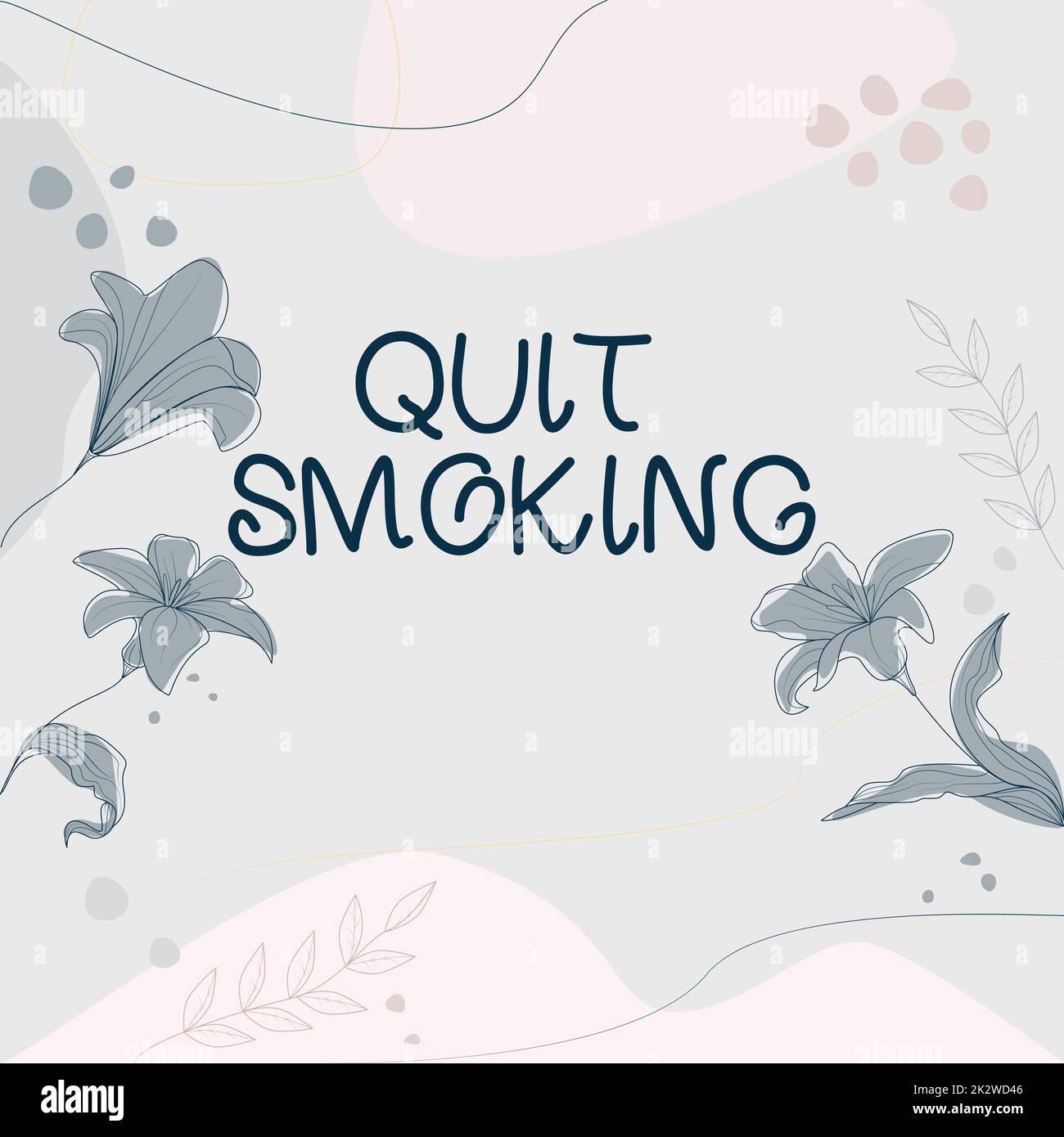 Text caption presenting Quit Smoking. Conceptual photo Discontinuing or ...