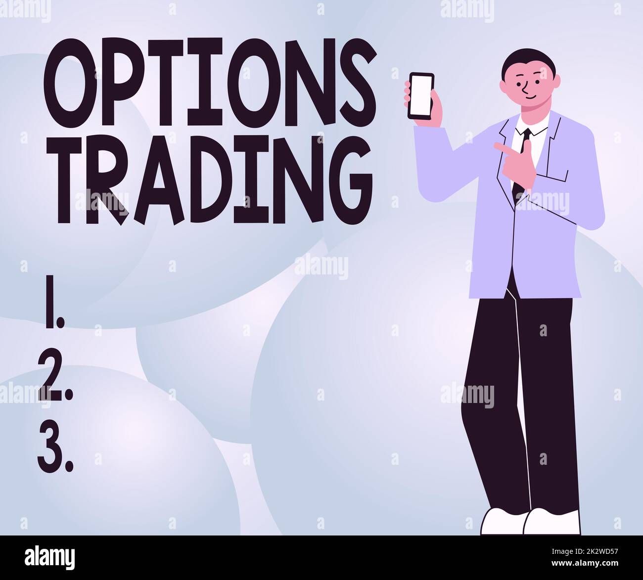 Conceptual display Options Trading. Concept meaning Different options ...
