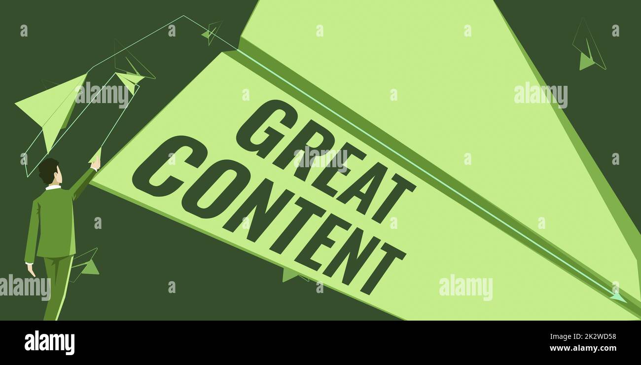 Conceptual display Great Content. Business idea Satisfaction ...