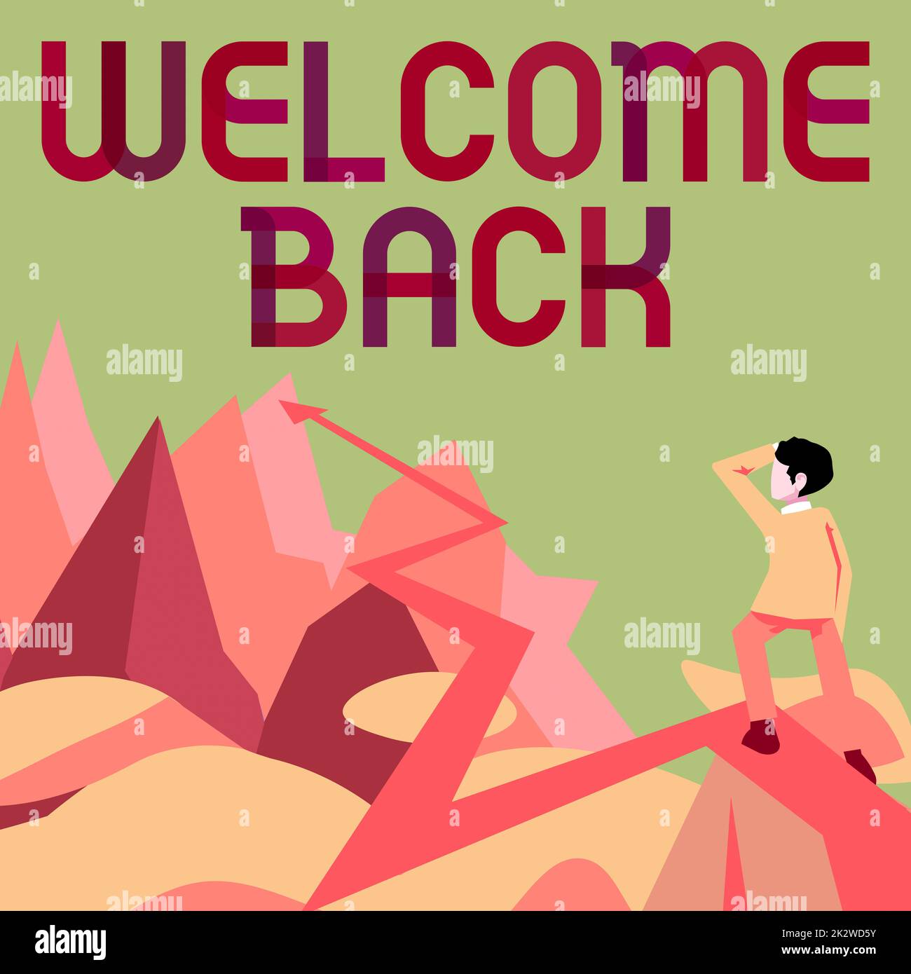 Conceptual display Welcome Back. Business showcase Warm Greetings ...