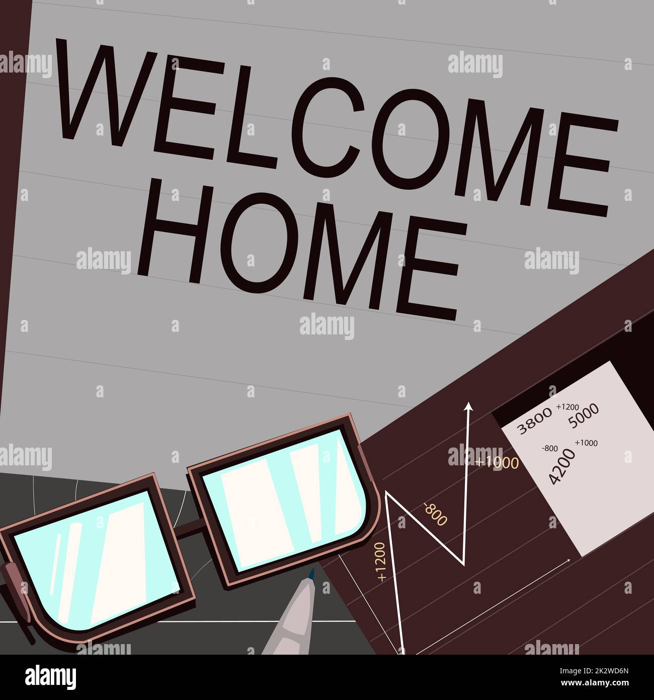 Conceptual display Welcome Home. Conceptual photo Expression Greetings ...