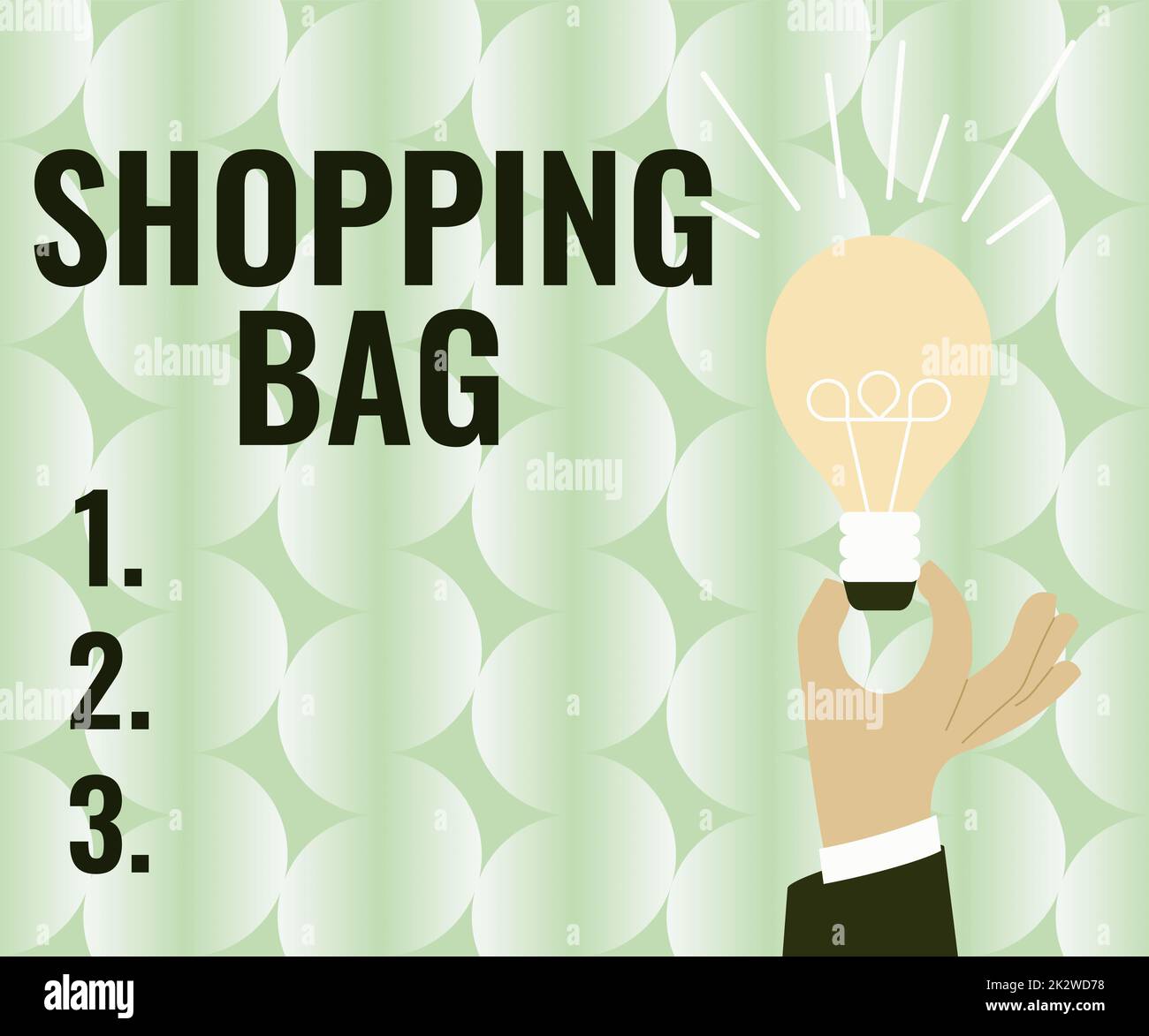 Text showing inspiration Shopping Bag. Business overview Containers for ...