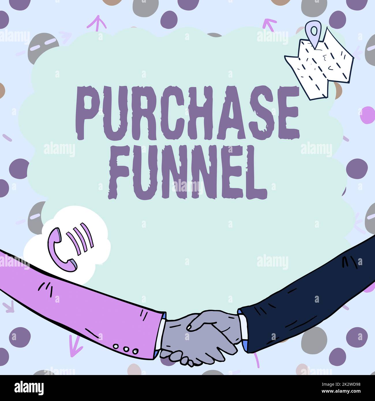 Sign displaying Purchase Funnel. Business showcase consumer model which ...