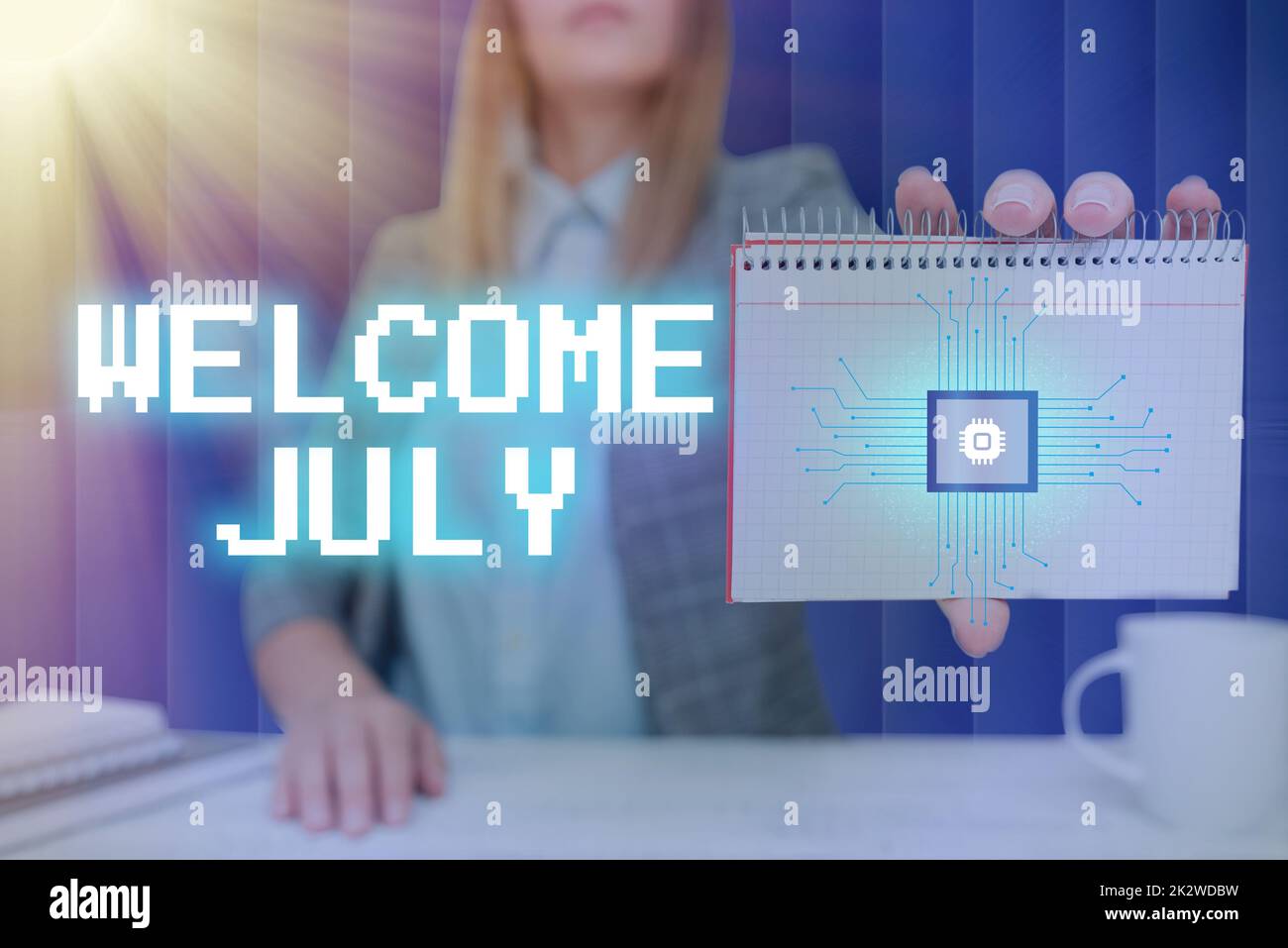 Conceptual display Welcome July. Business concept Calendar Seventh ...